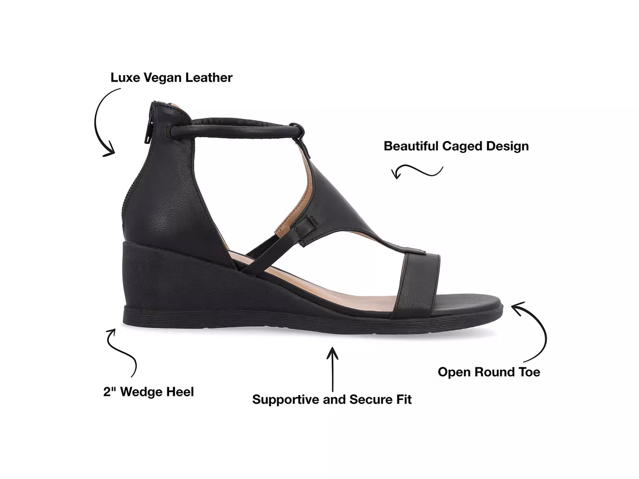 Rahel™ – Orthopaedic Wedge Leather Sandals – London Gevane